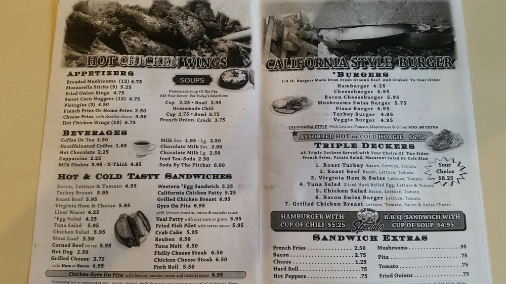 Menu at Gap Diner restaurant, Wind Gap