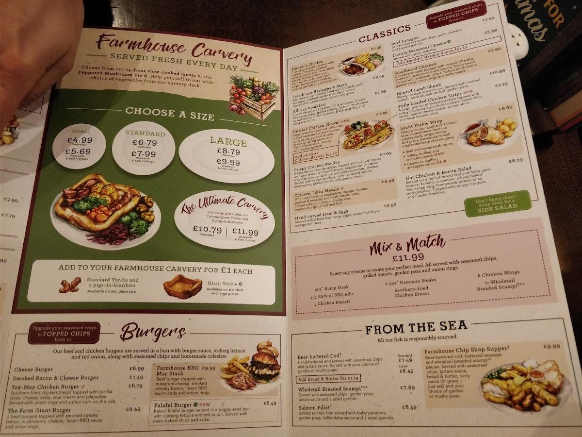 Menu at Broxden Farm - Dining & Carvery pub & bar, Perth