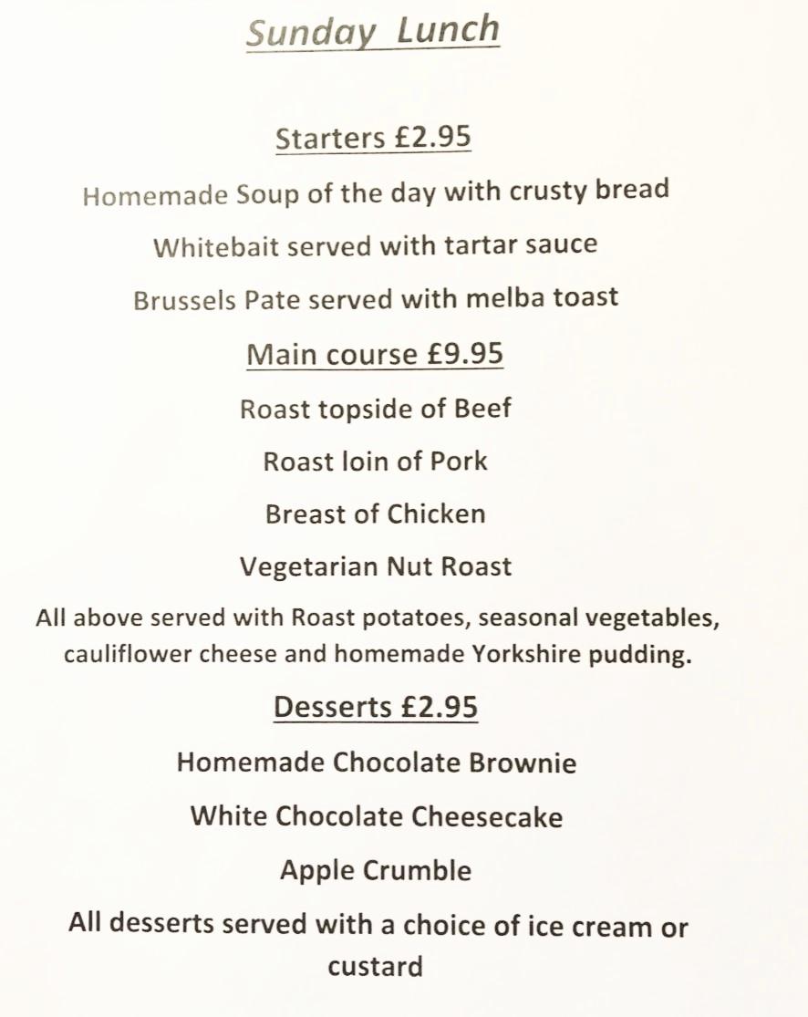 Menu at Coach & Horses Chepstow Monmouthshire Pub, Chepstow
