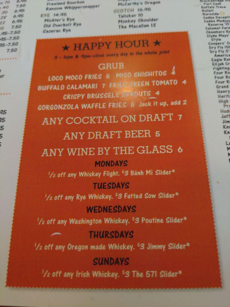 Menu at Stack 571 Burger and Whiskey Bar - Kirkland, Kirkland