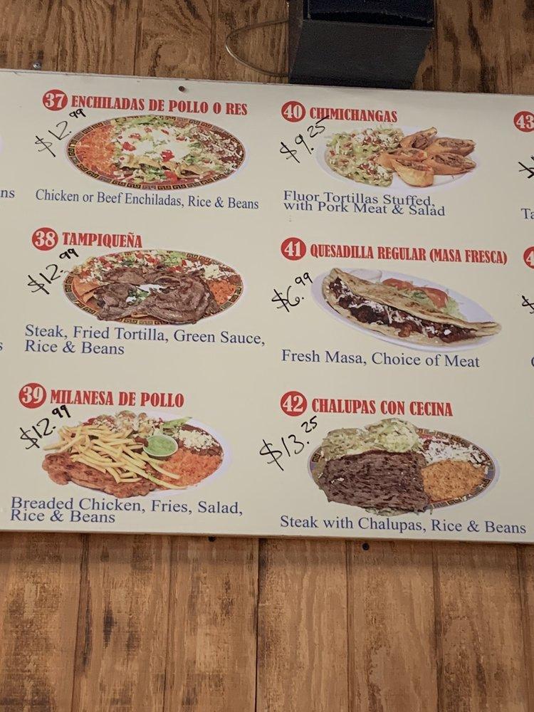 Menu at Taqueria Don Pedro restaurant, Corona, N McKinley St