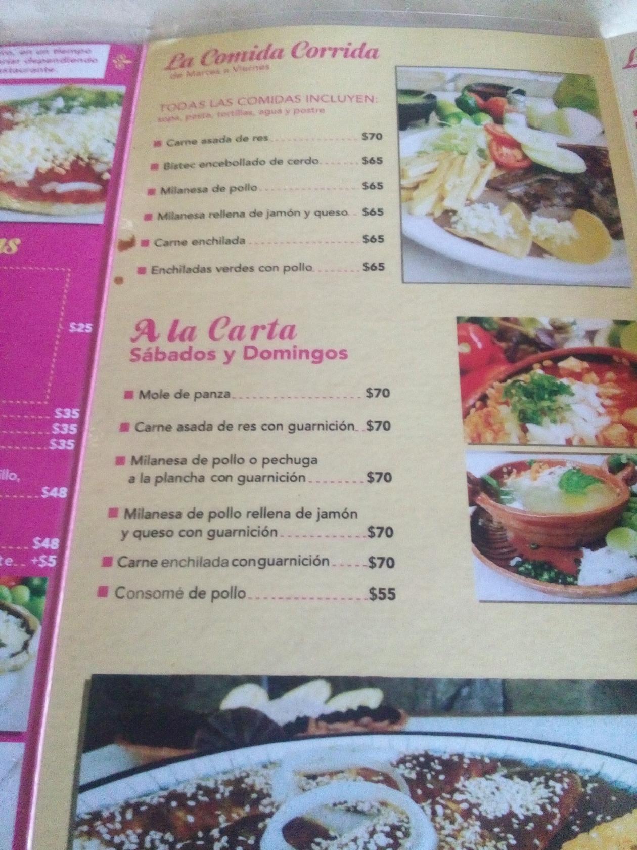 Carta del restaurante Las Quekas Cholula, Cholula, Calle 14 Ote 1439-Loc E