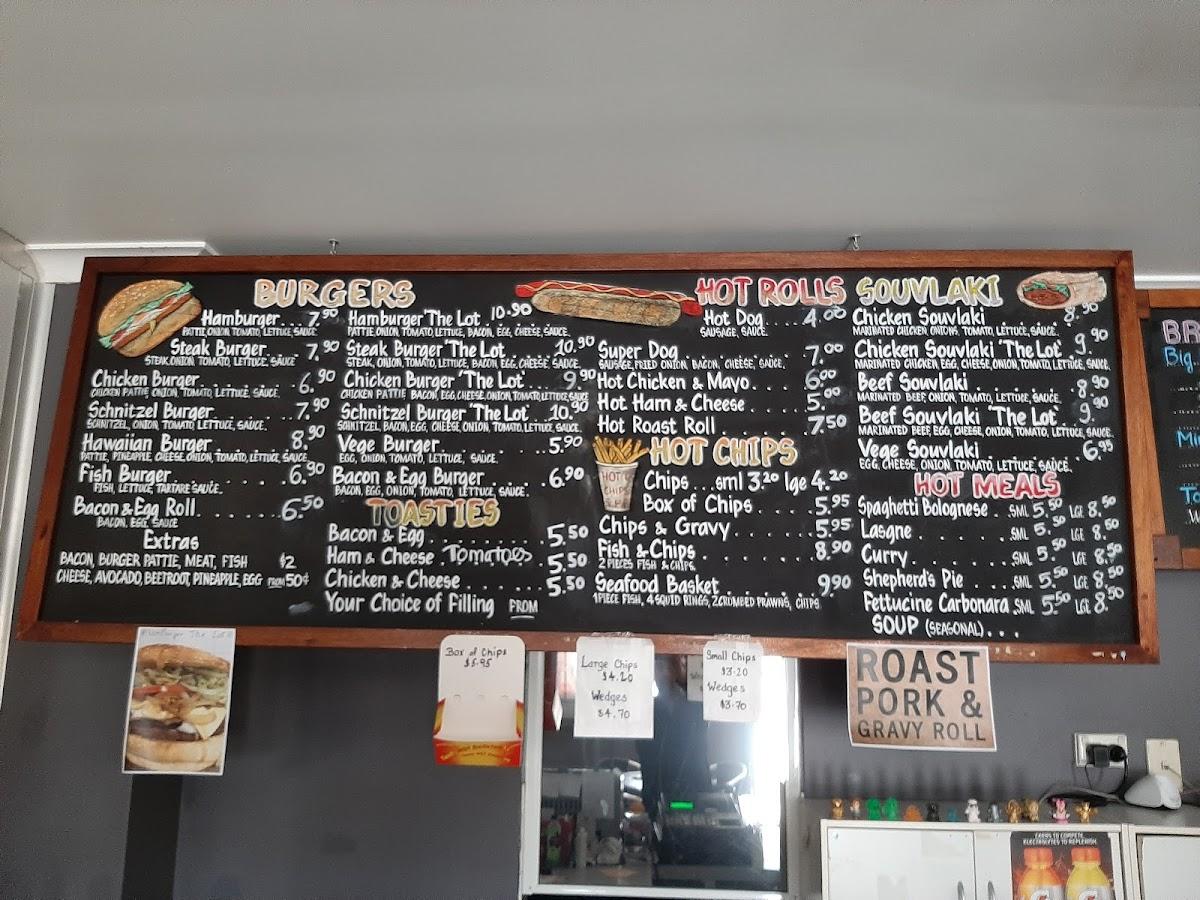 Menu at P.K's Lunchbar, Port Kennedy