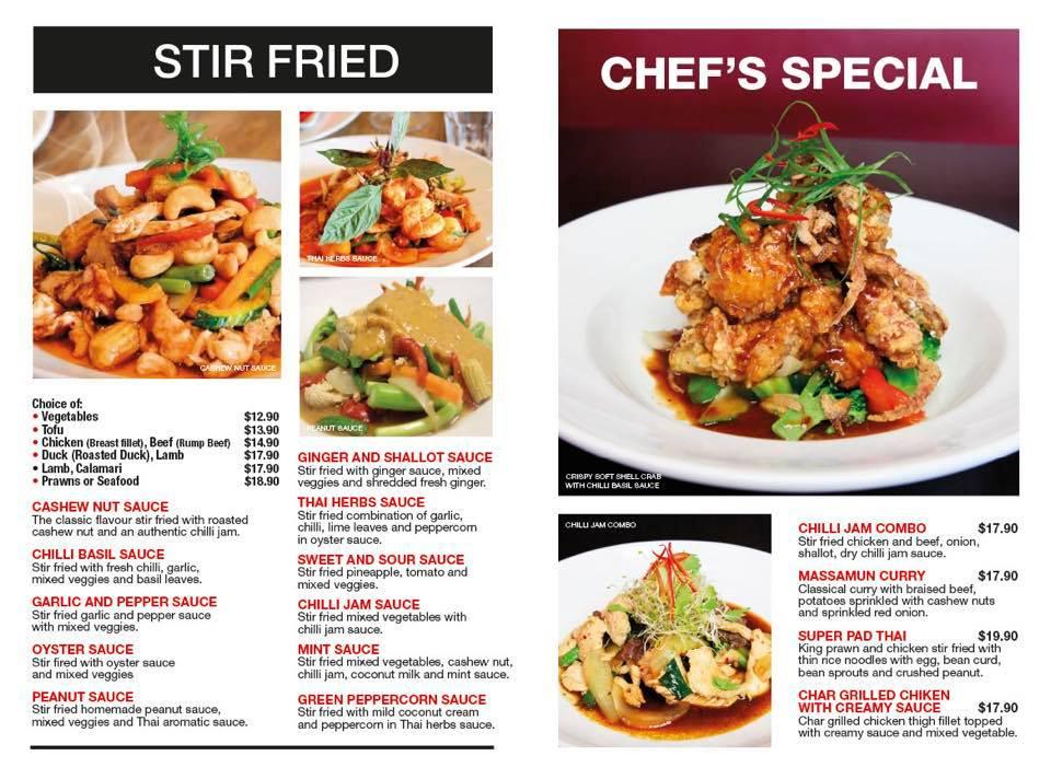 Menu at Thai Addict Restaurant, Kingsgrove