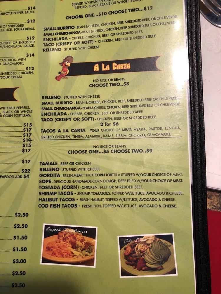 Menu at Taco King restaurant, San Luis Obispo, 158 Higuera St ste b