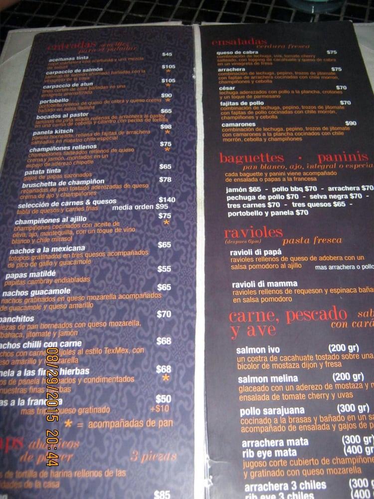 Carta de cafetería La Mata Tinta, San Pedro Tlaquepaque, Calle Juárez ...