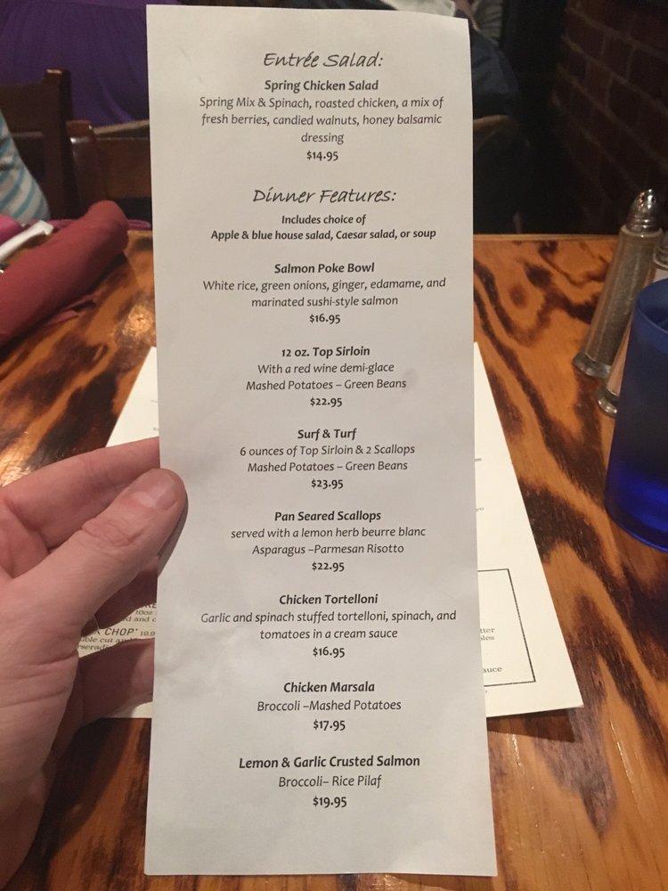 Menu at Mystic Cafe, Lewiston