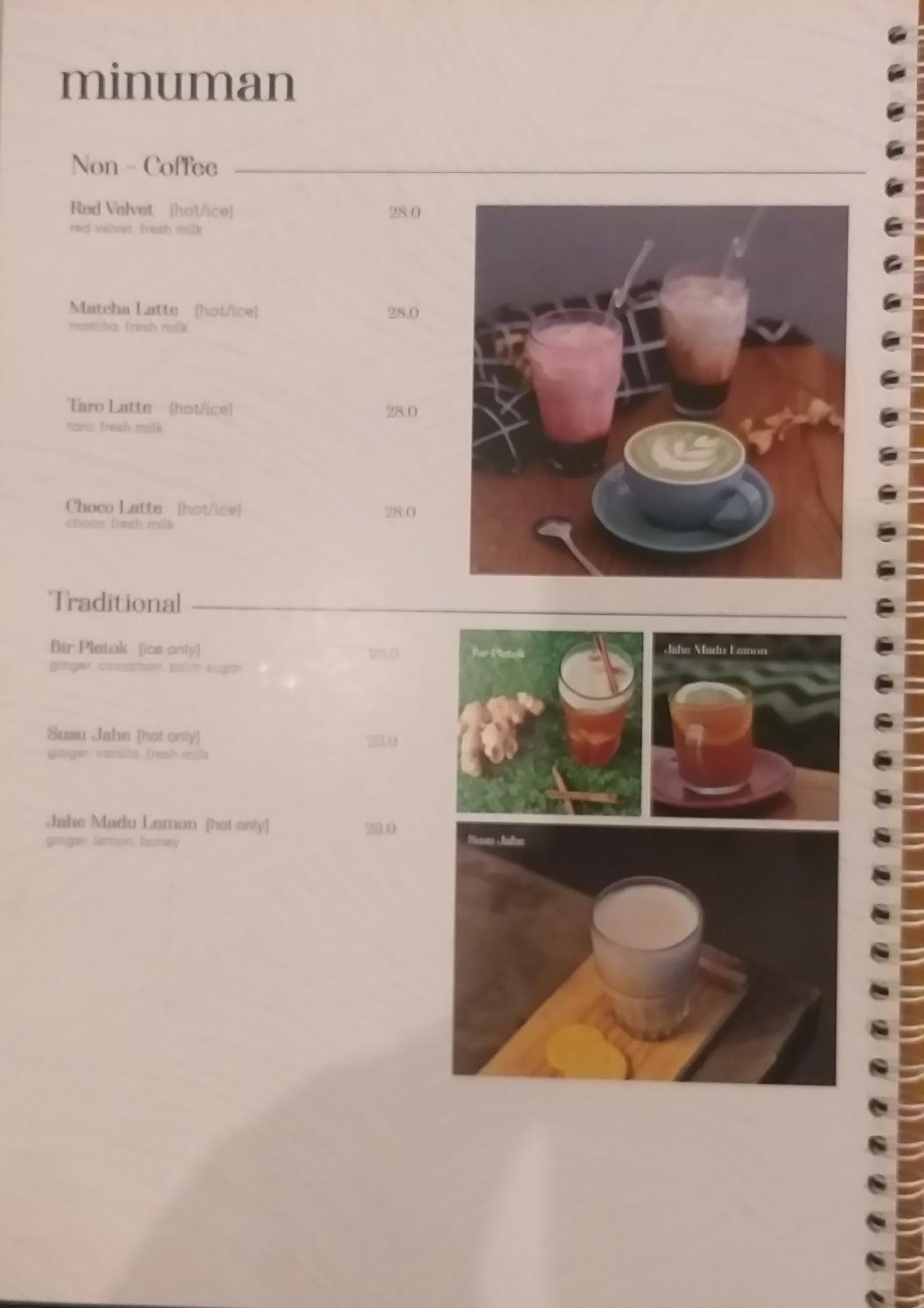 Menu at Temani Coffee & Space cafe, Semarang