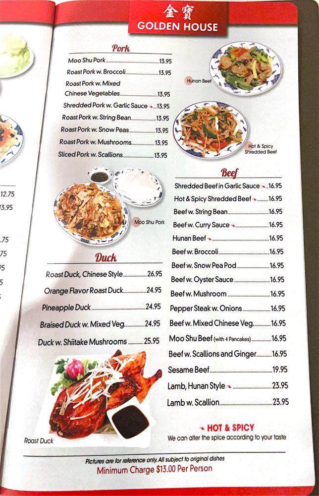 Menu at Golden House restaurant, Jefferson Valley-Yorktown