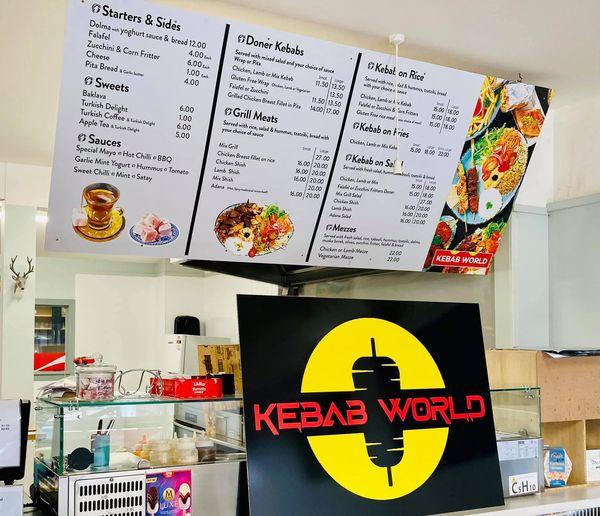 Menu at Kebab World restaurant, Geraldine
