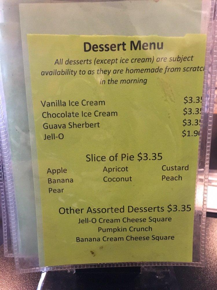 Menu at Eagle Cafe, Honolulu