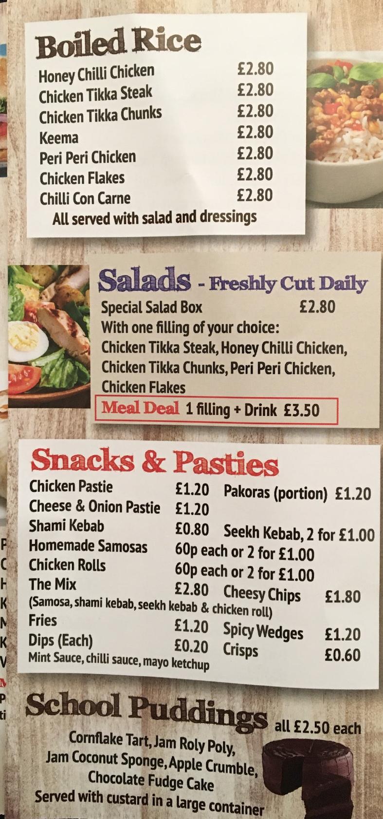 Menu at Fresh Bitez cafe, Keighley