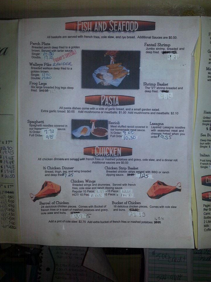 Menu at Aldo's Pizza pizzeria, Green Bay