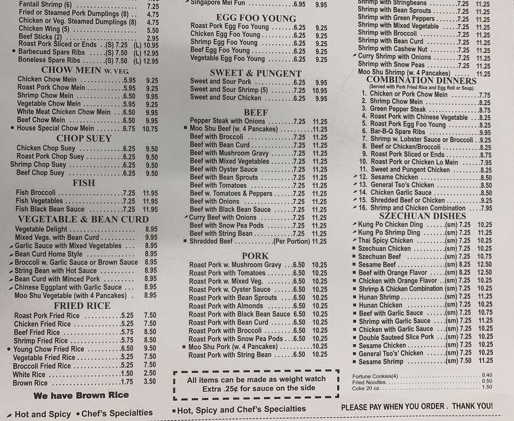 Menu at Gum How Kitchen restaurant, Port Washington