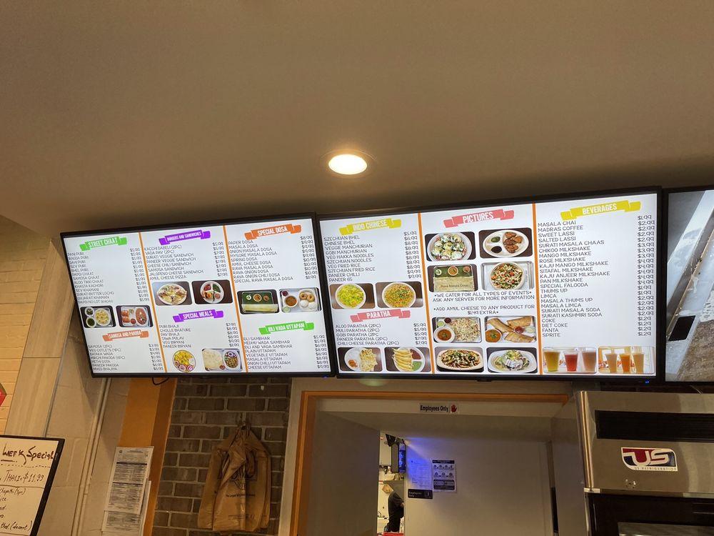 Menu at Surati Indian Street Food restaurant, Nashville