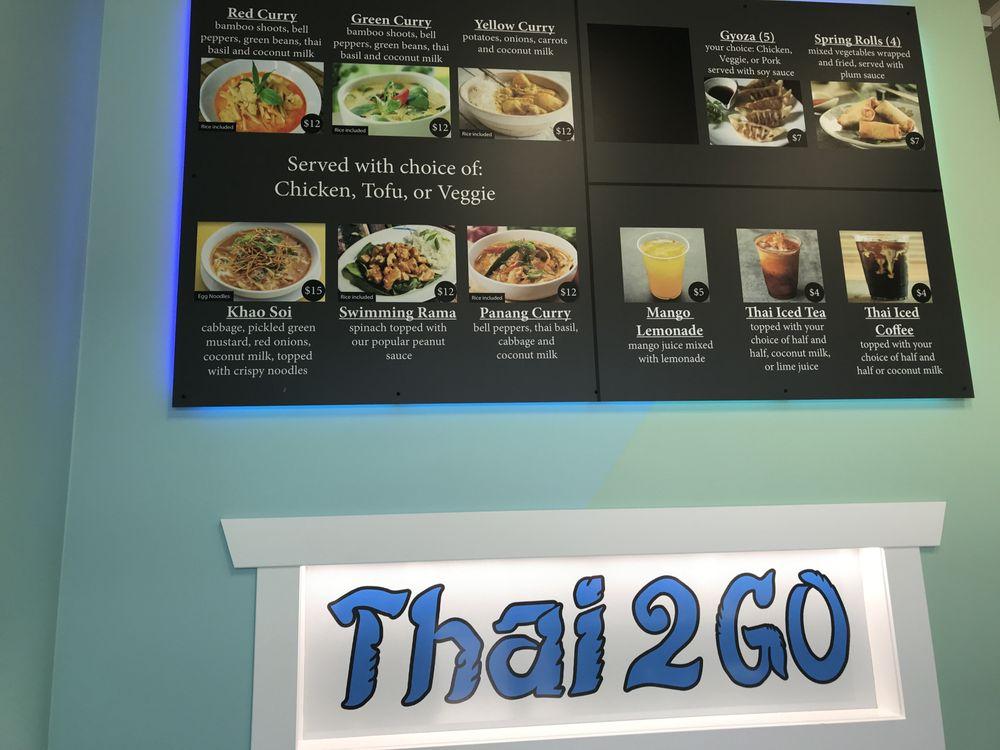 Menu at THAI 2 GO restaurant, Bend, S Hwy 97