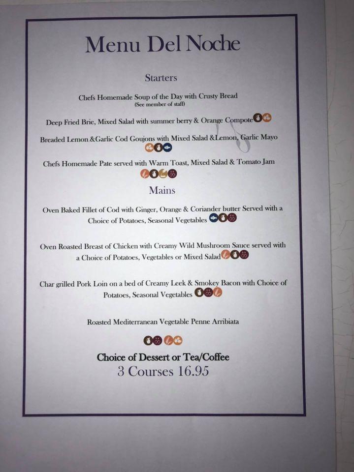 Menu at Da Silva's Restaurant Quesada, Quesada