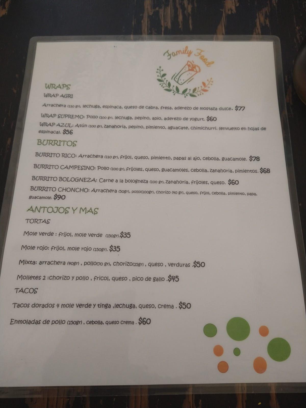 Menu at Patio Gastronómico El Barril, Toluca