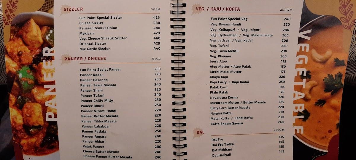 Menu at Funpoint Garden Restaurant, Ahmedabad, Tapovan Cir