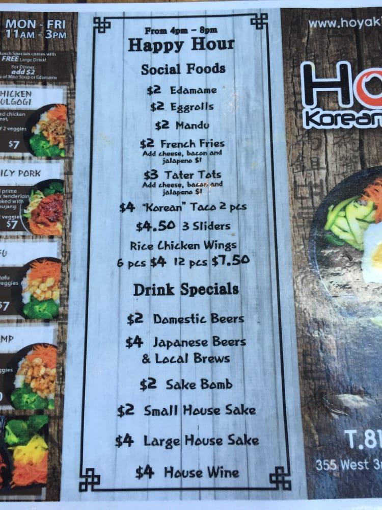 Menu at Hoya Korean Kitchen restaurant, Fort Worth
