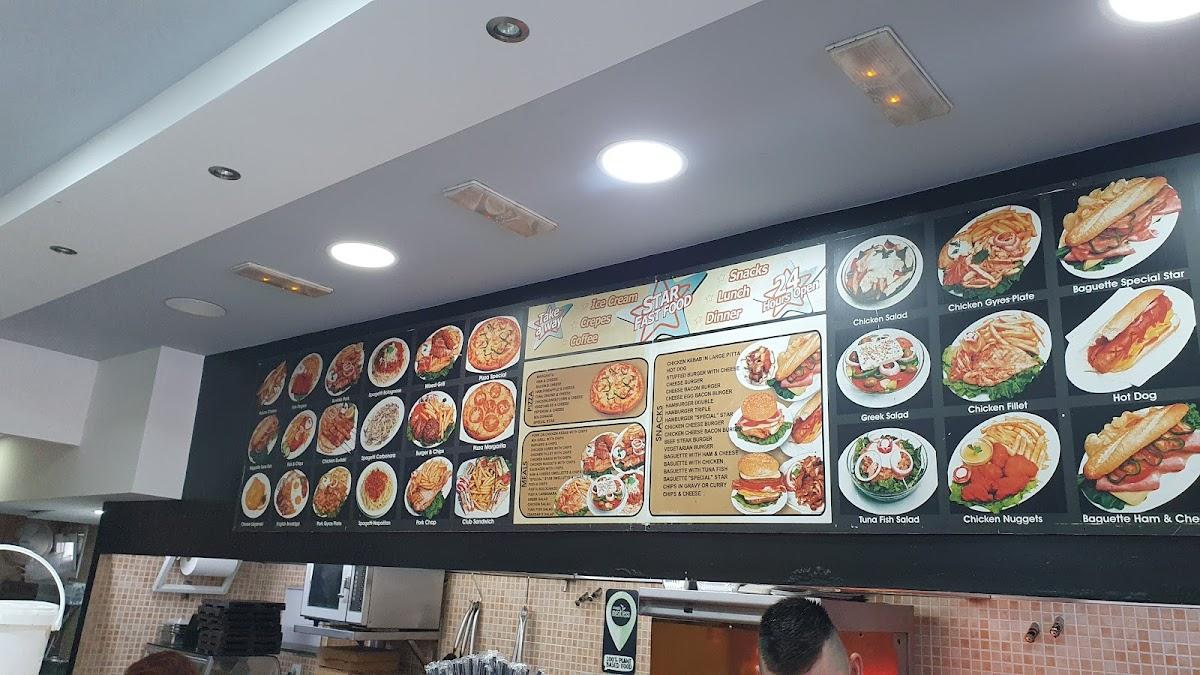 Menu at STAR FAST FOOD, Faliraki, Leof. Kallitheas 68