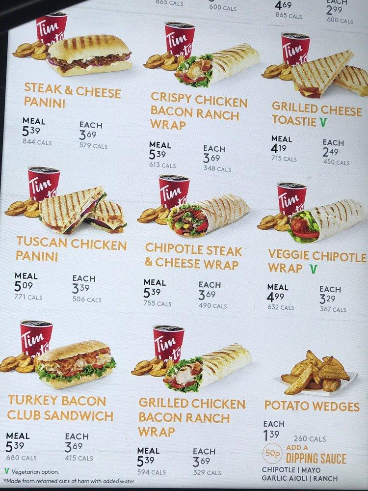Carta del restaurante Tim Hortons, Salford, 282-286 Bury New Rd