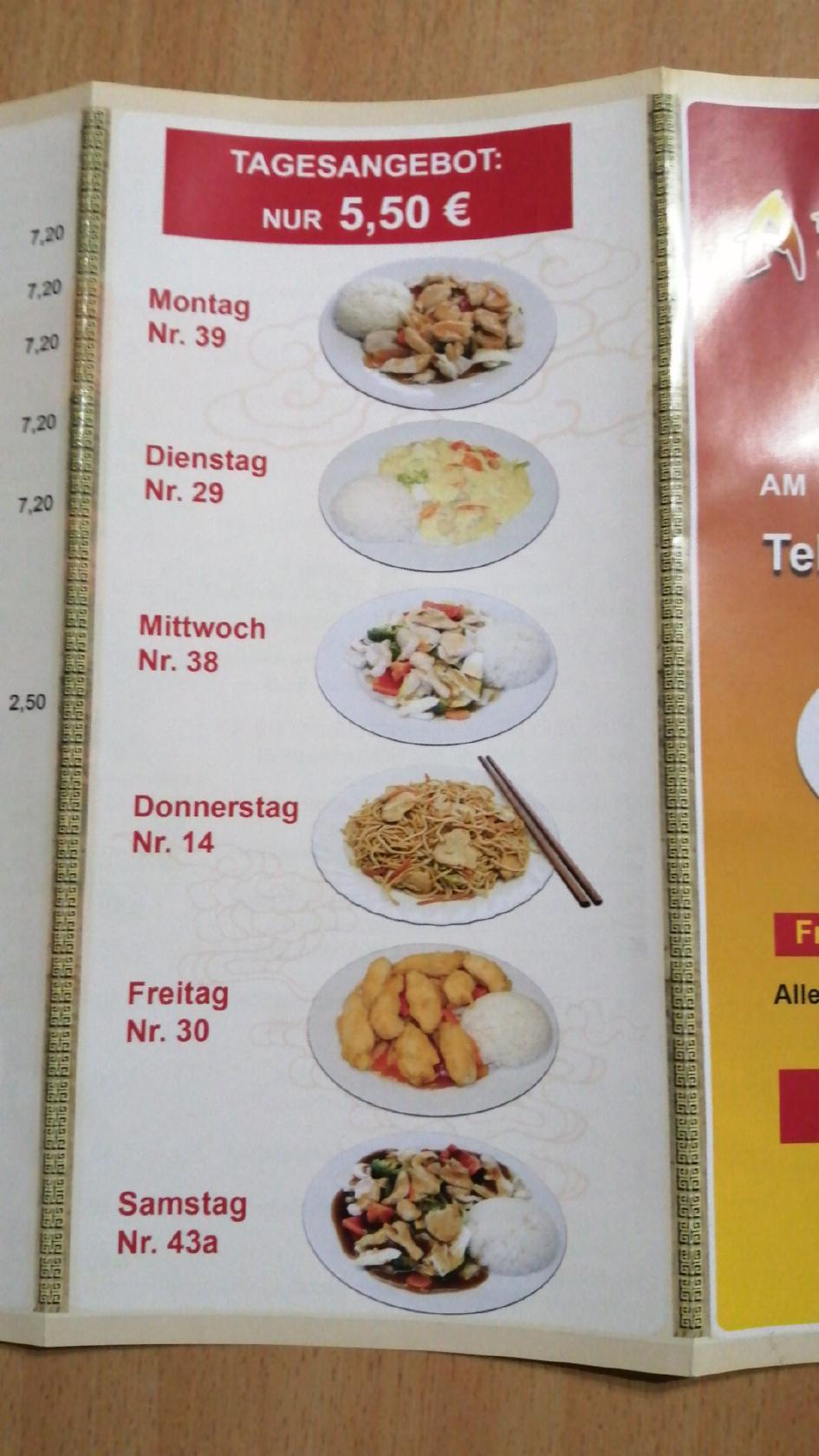 Speisekarte von Asia Snack restaurant, Weißenburg in Bayern, Augsburger ...