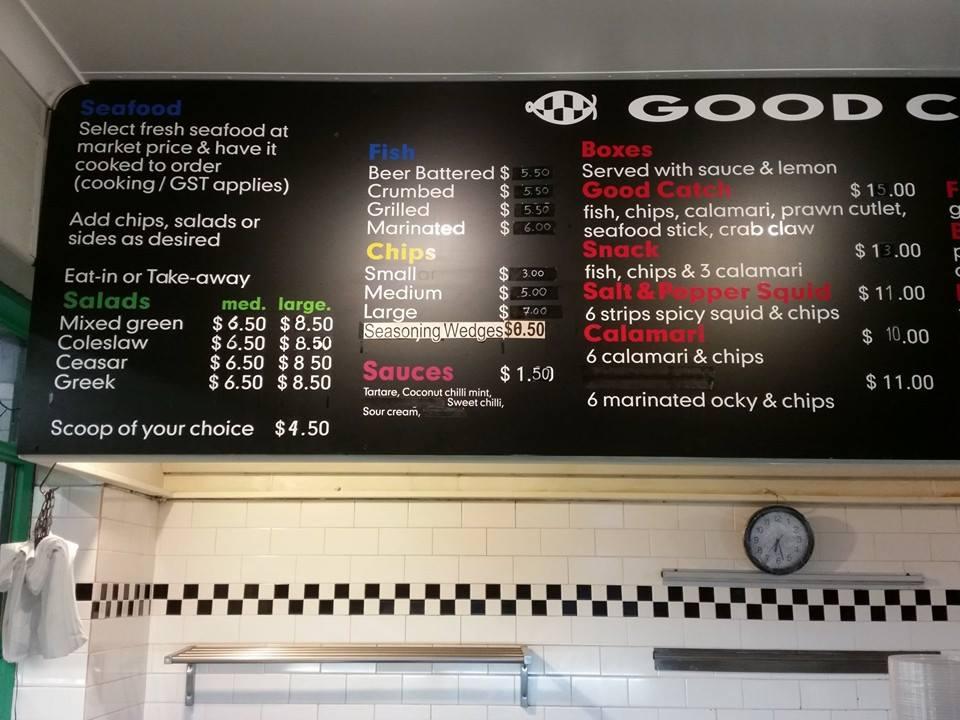 Menu at Good Catch Cafe PTY Ltd., Bathurst