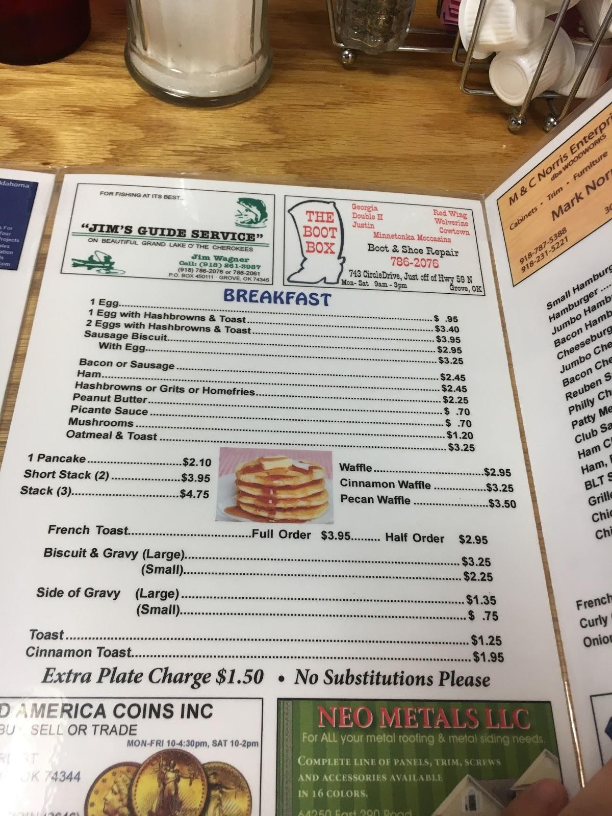 Menu at Nu Taste restaurant, Grove