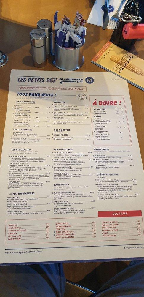 Menu au Cochon Dingue Lebourgneuf restaurant, Québec, Bd Lebourgneuf