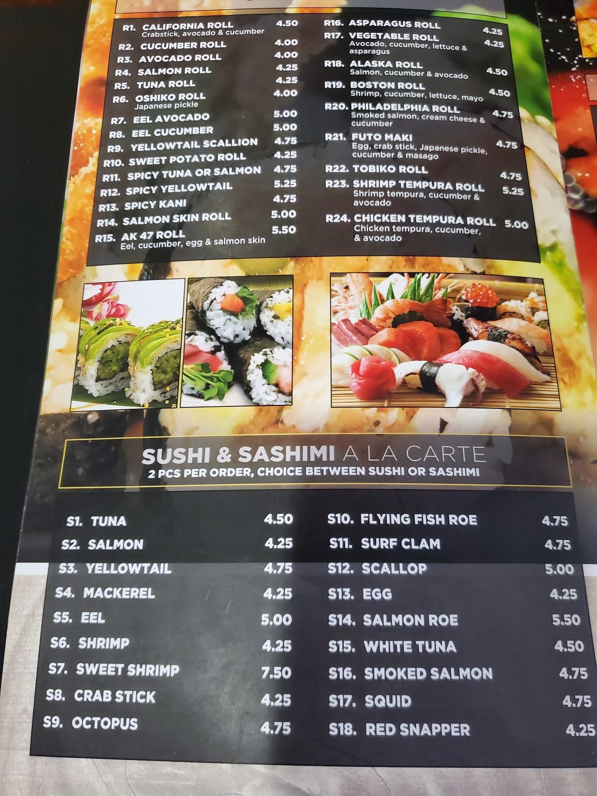 Menu at Koi restaurant, Rolla