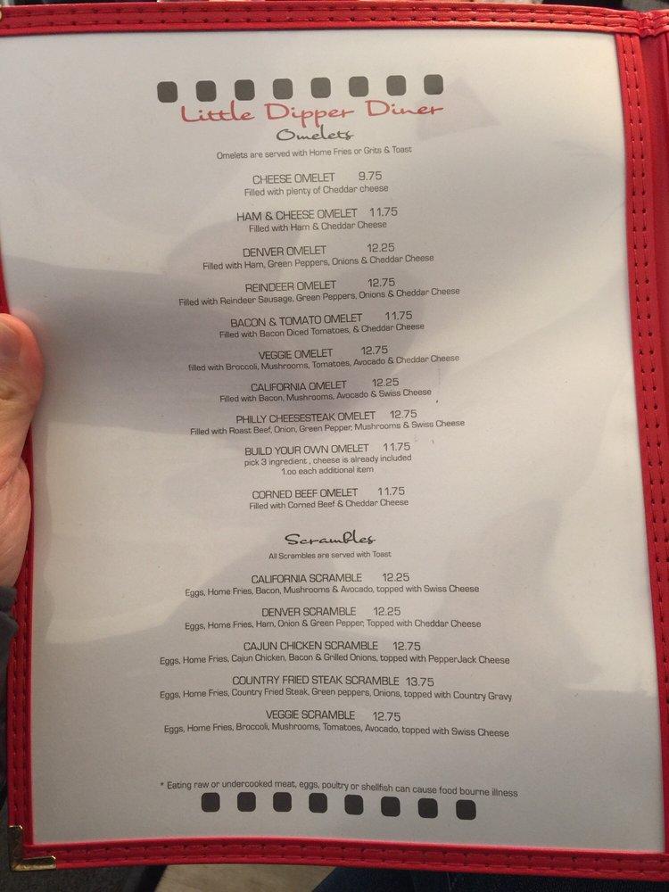Menu at Little Dipper Diner restaurant, Anchorage, W Dimond Blvd #106