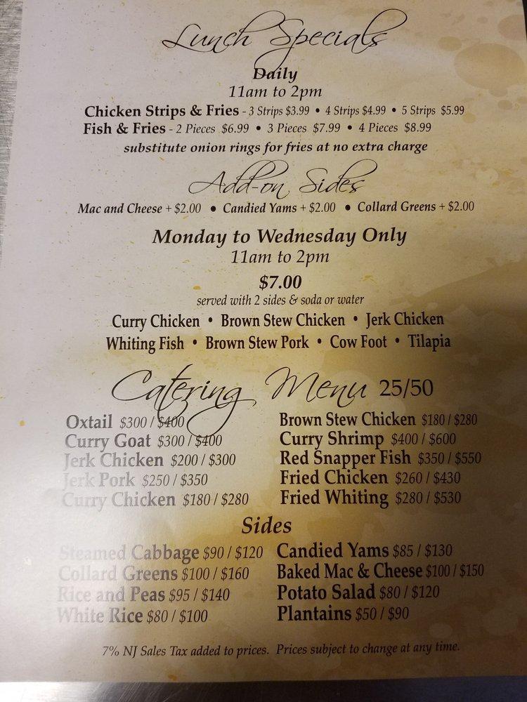 Menu at Michelle's Kitchen restaurant, Vineland