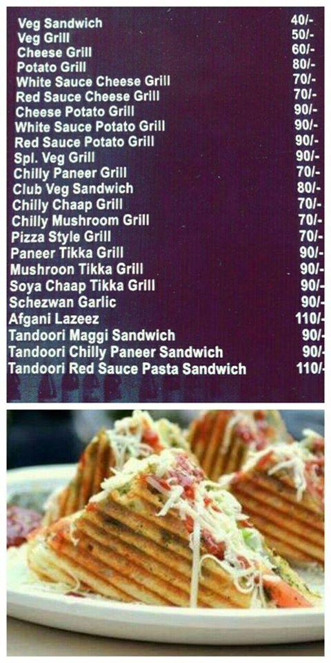 Menu at Second Home, Delhi, F-25/89 Sector-7 Rohini
