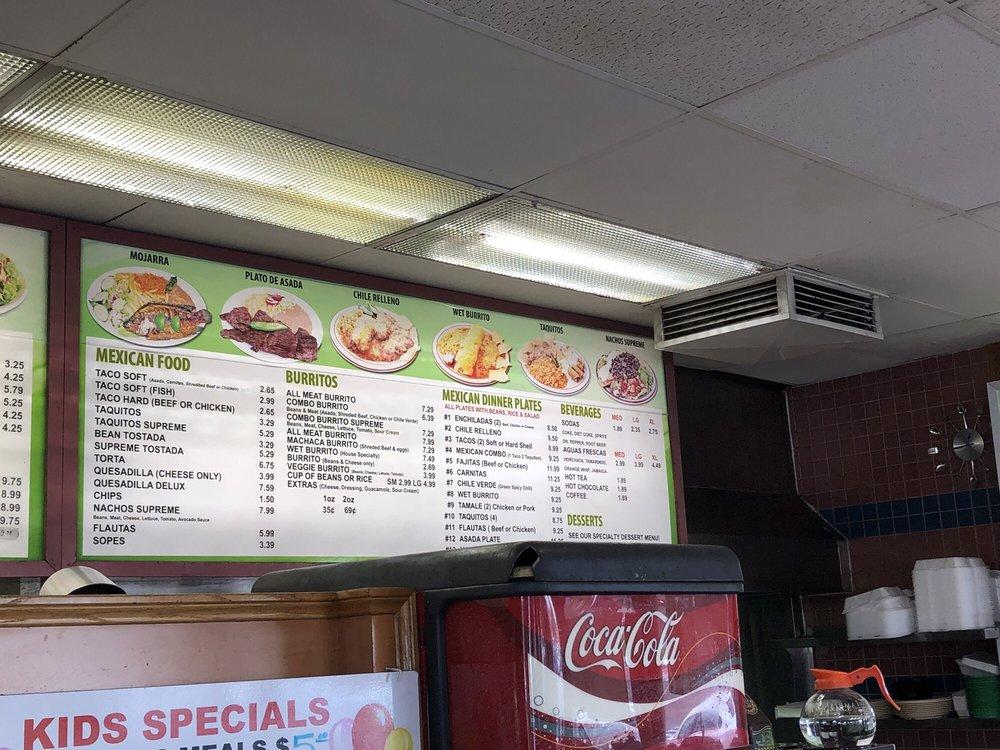Menu at Don Carlos restaurant, Anaheim, W Lincoln Ave