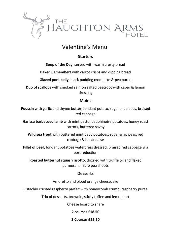 Menu at Haughton Arms Hotel pub & bar, Alford