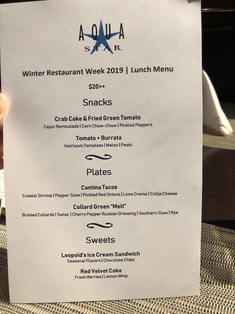 Menu at Aqua Star pub & bar, Savannah