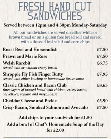 Menu at The Shroppie Fly, Audlem pub & bar, Audlem