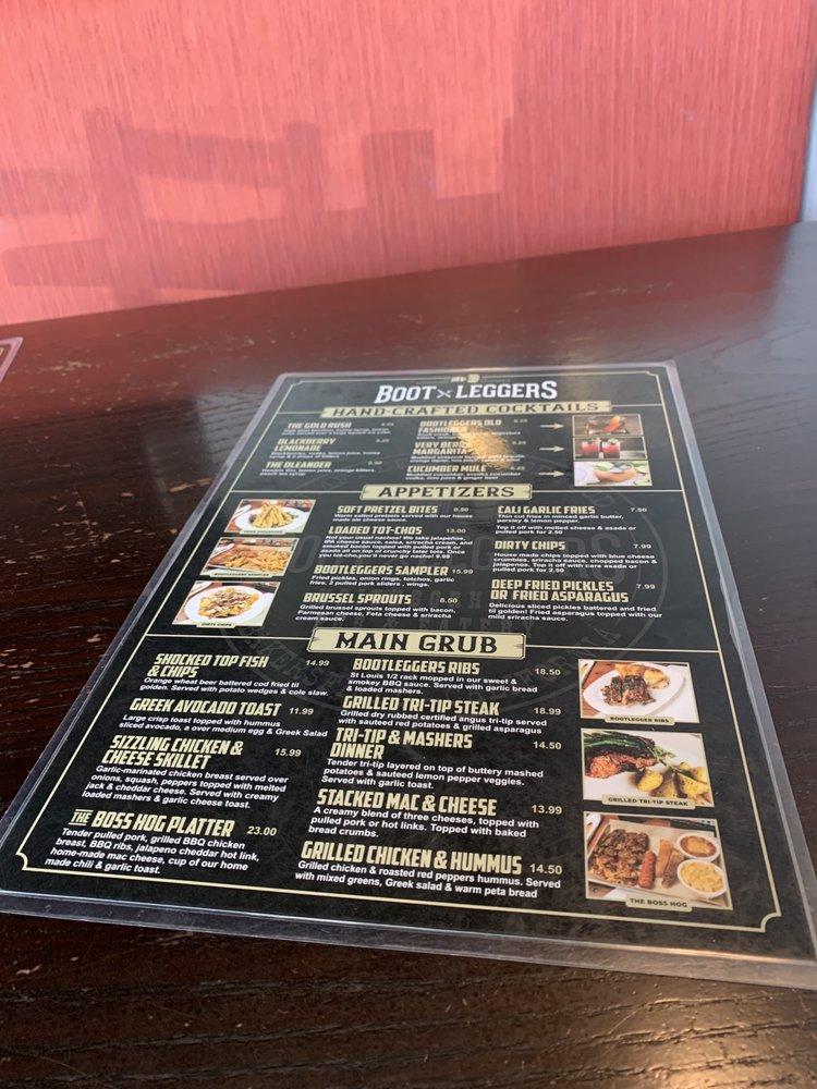 Menu at Bootleggers Neighborhood Pub and Eatery, Bakersfield