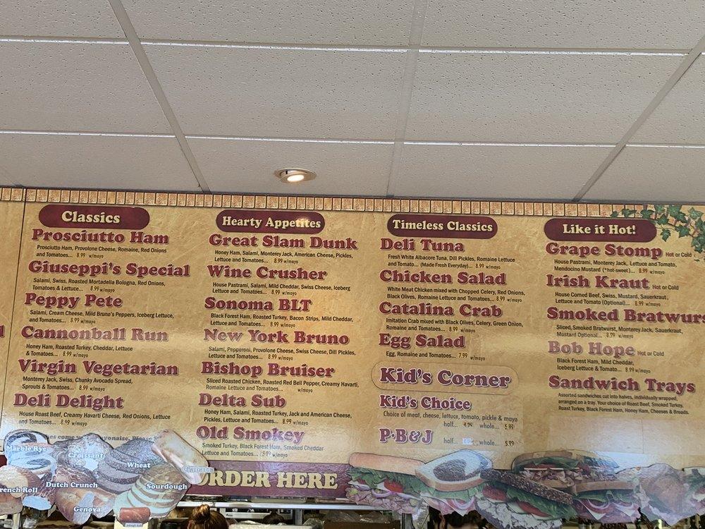 Menu at Fiori's Butcher Shoppe restaurant, Lodi