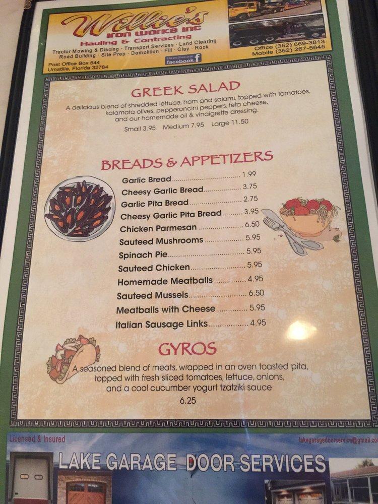 Menu at Stavro's and Sons Pizza pizzeria, Eustis