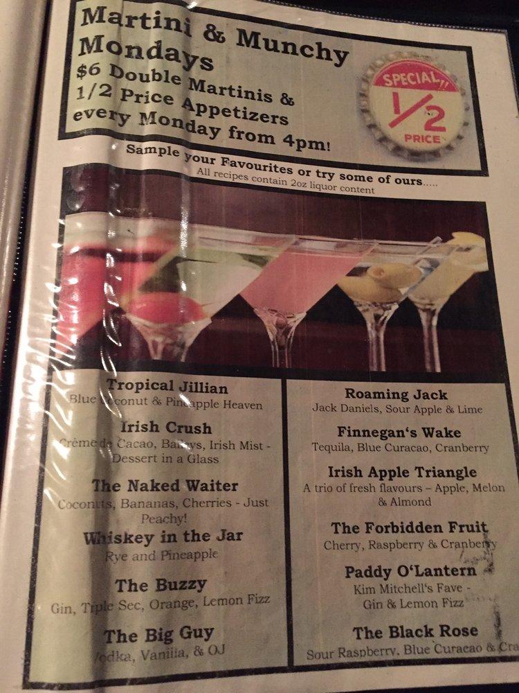 Menu at The Old Triangle pub & bar, Charlottetown