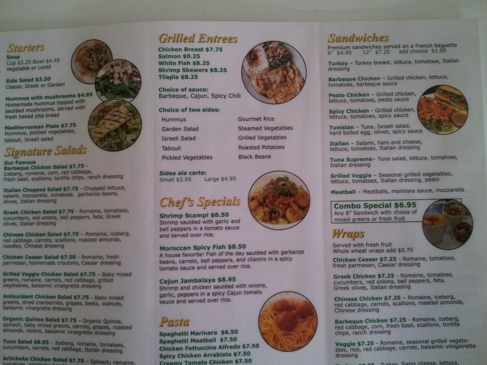 Menu at California Fresh pizzeria, Los Angeles, Westwood Blvd