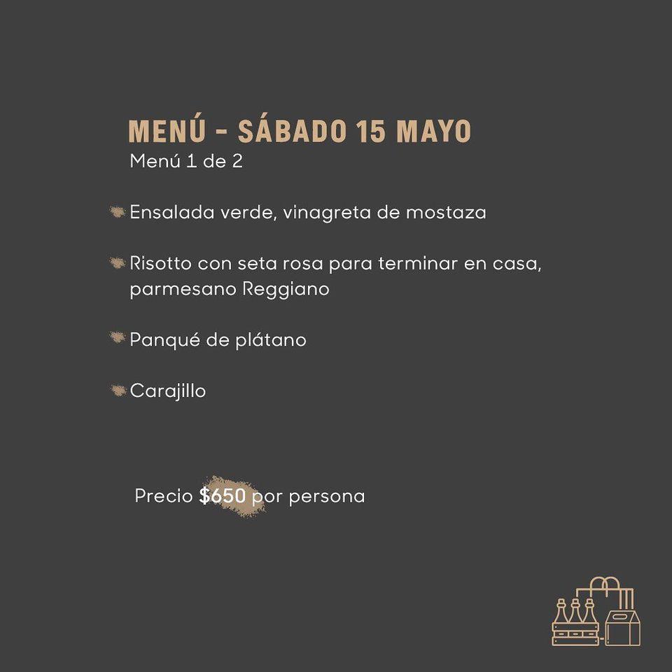 Menu at Maximo Bistrot restaurant, Mexico City, 65 Bis Calle Álvaro Obregón