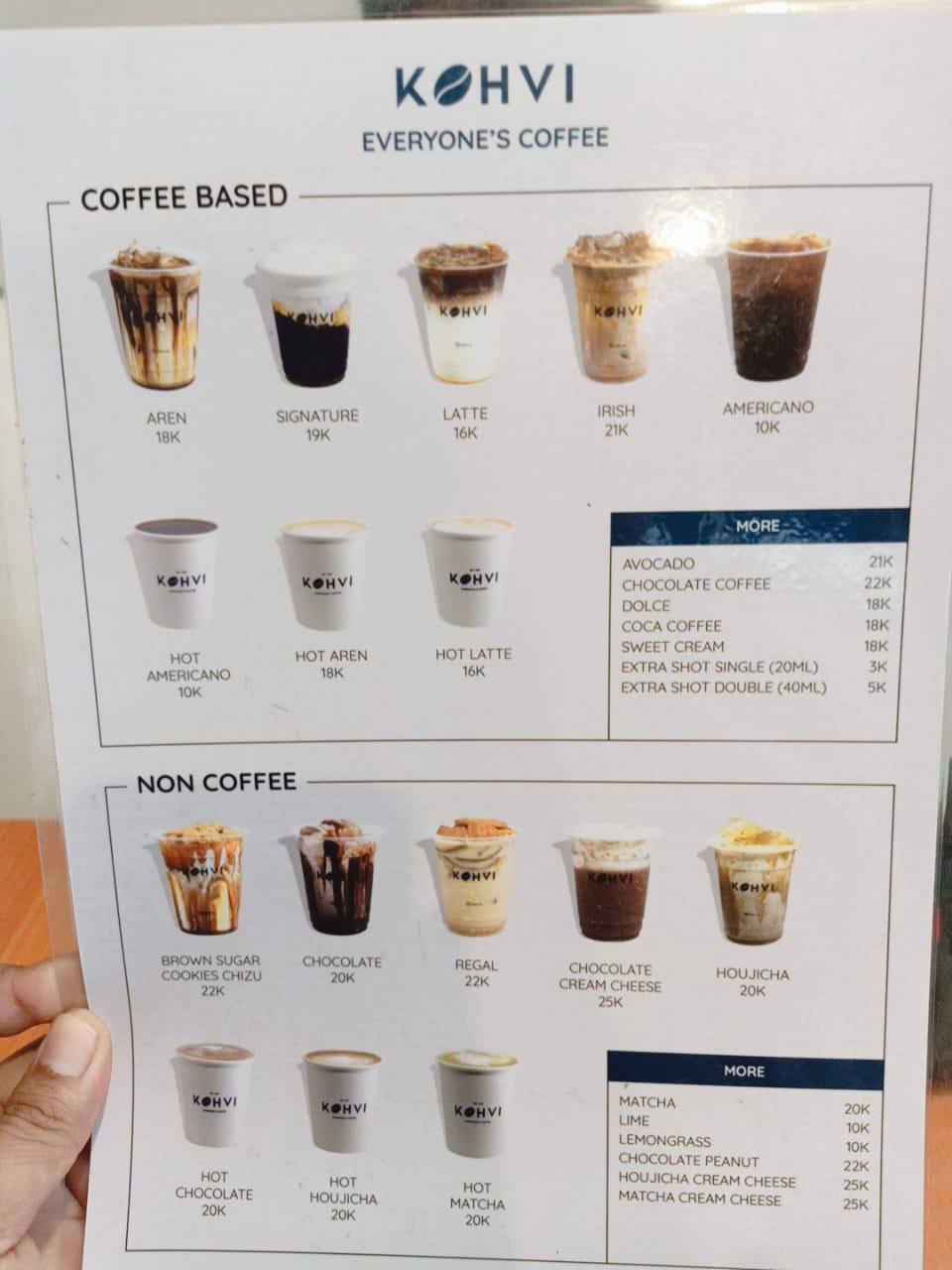 Menu at Sosialoka x Kohvi cafe, Bandung