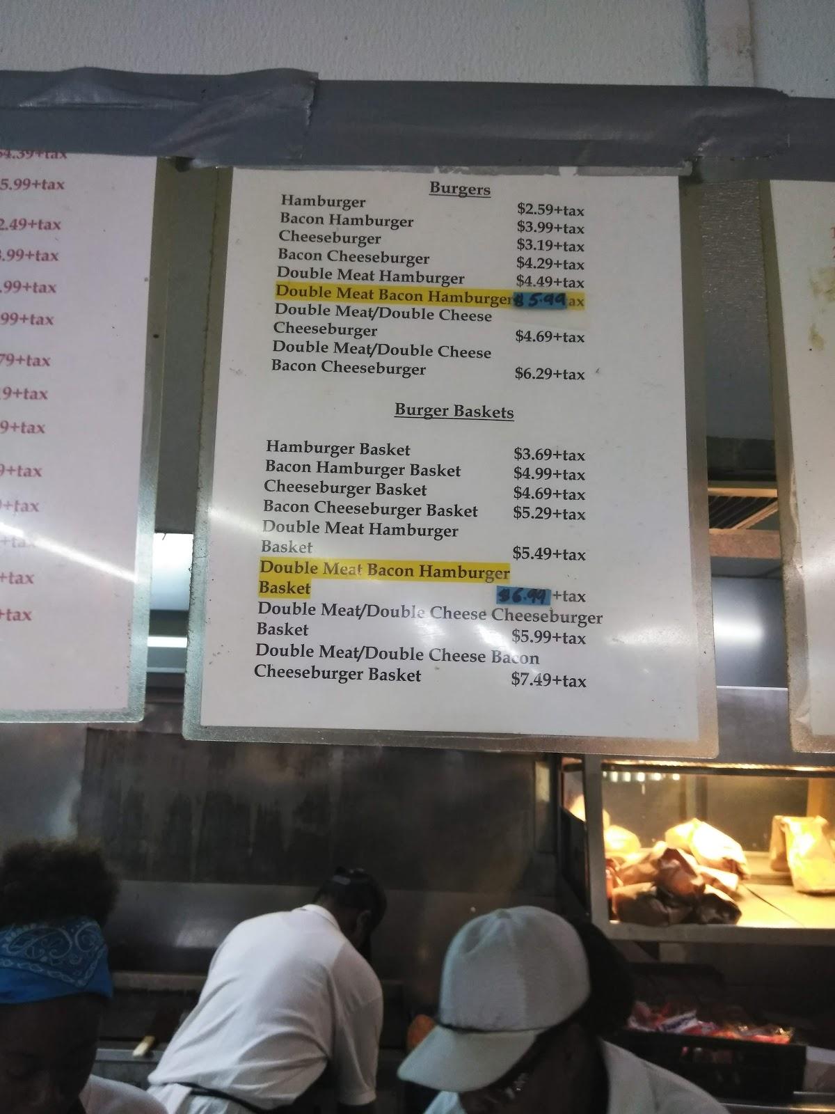 Menu at Big Daddy Convenience Store fast food, Dallas