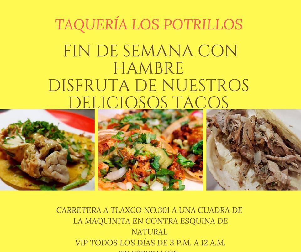 Menu at Taquería Los Potrillos restaurant, Tetla