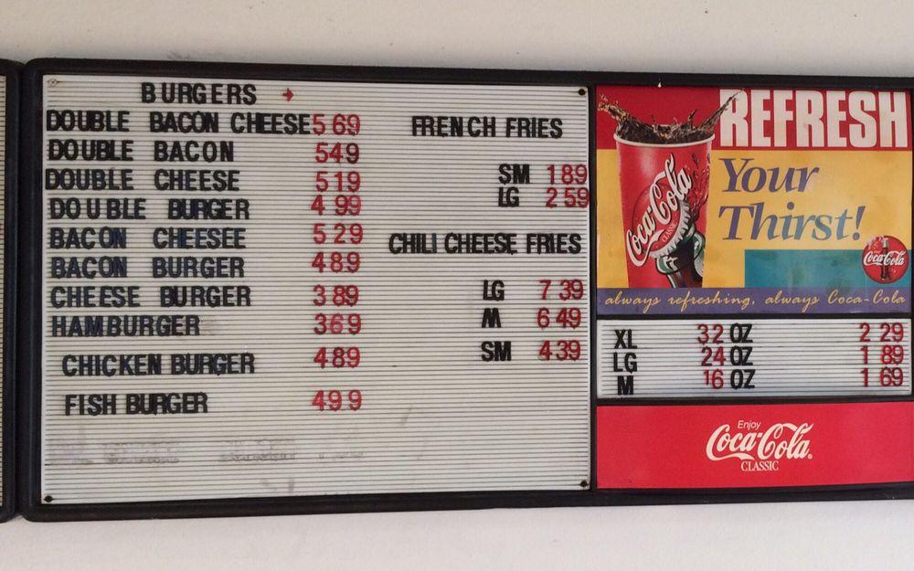 Menu at Choice Burgers restaurant, Ontario