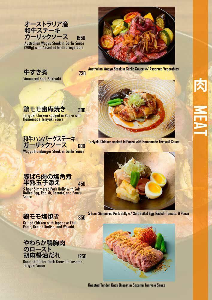Menu at Fukudaya Japanese Dining restaurant, Taguig