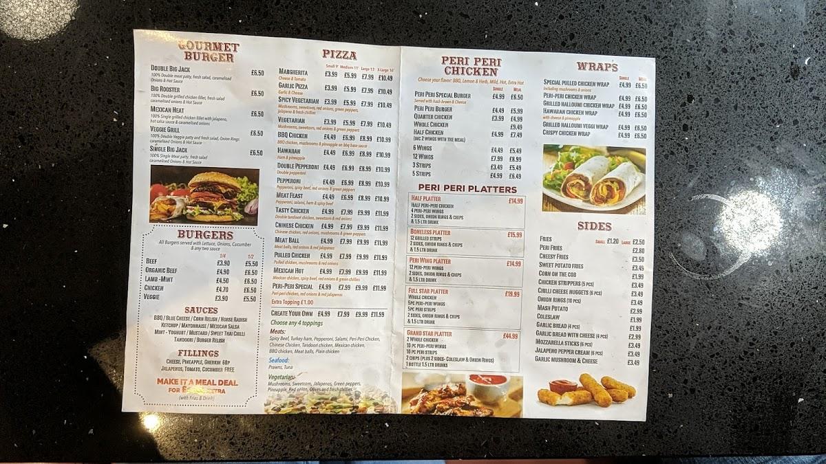 Menu at Grillers & Pizzas pizzeria, Oxford